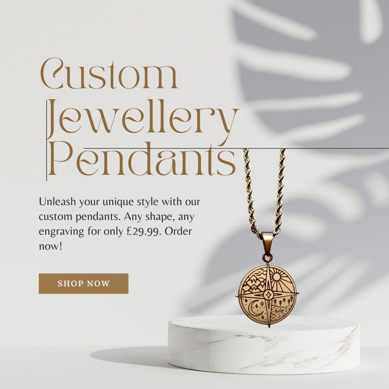 Custom Gold Pendant - Etsy