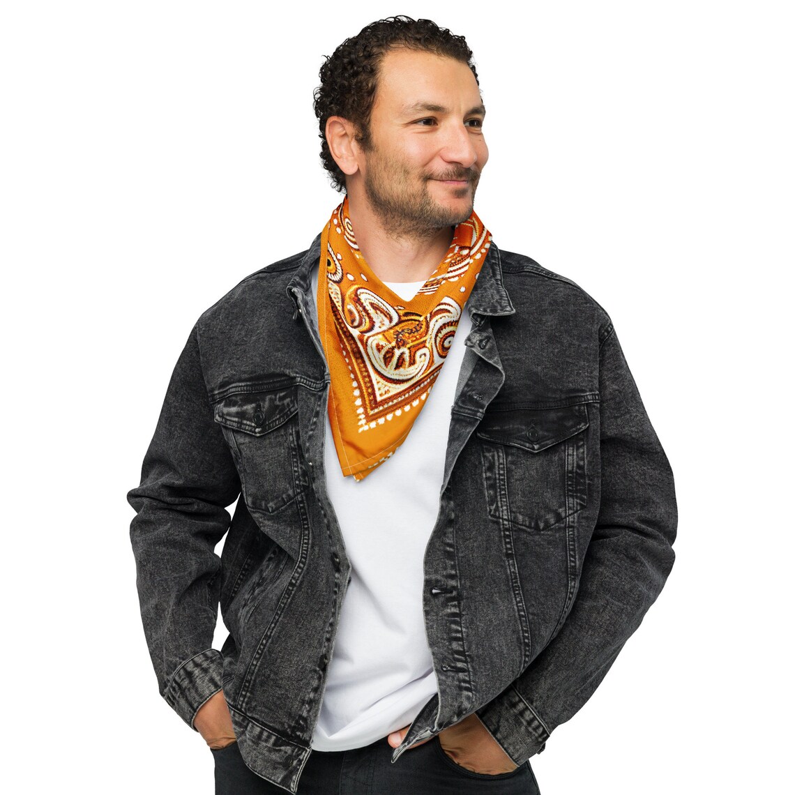 Bandana Orange, Neck Bandana Scarf, Pocket Square, Soft Bandanas ...