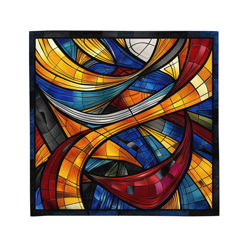 Limited Edition Stained Glass Bandana, Tapestry, Handkerchief, Scarf ...