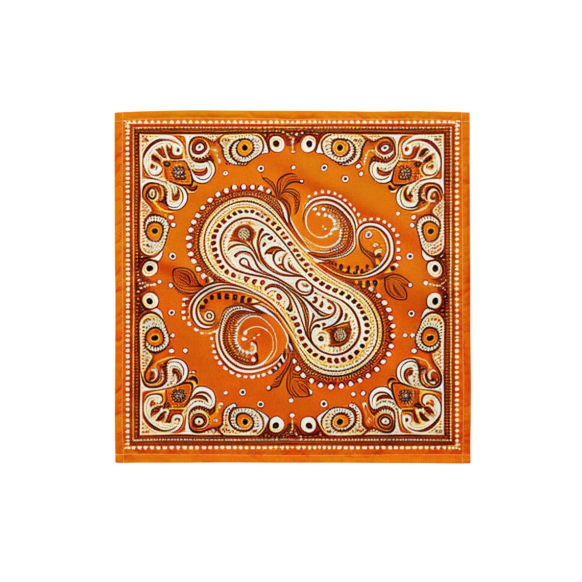 Bandana Orange, Neck Bandana Scarf, Pocket Square, Soft Bandanas ...