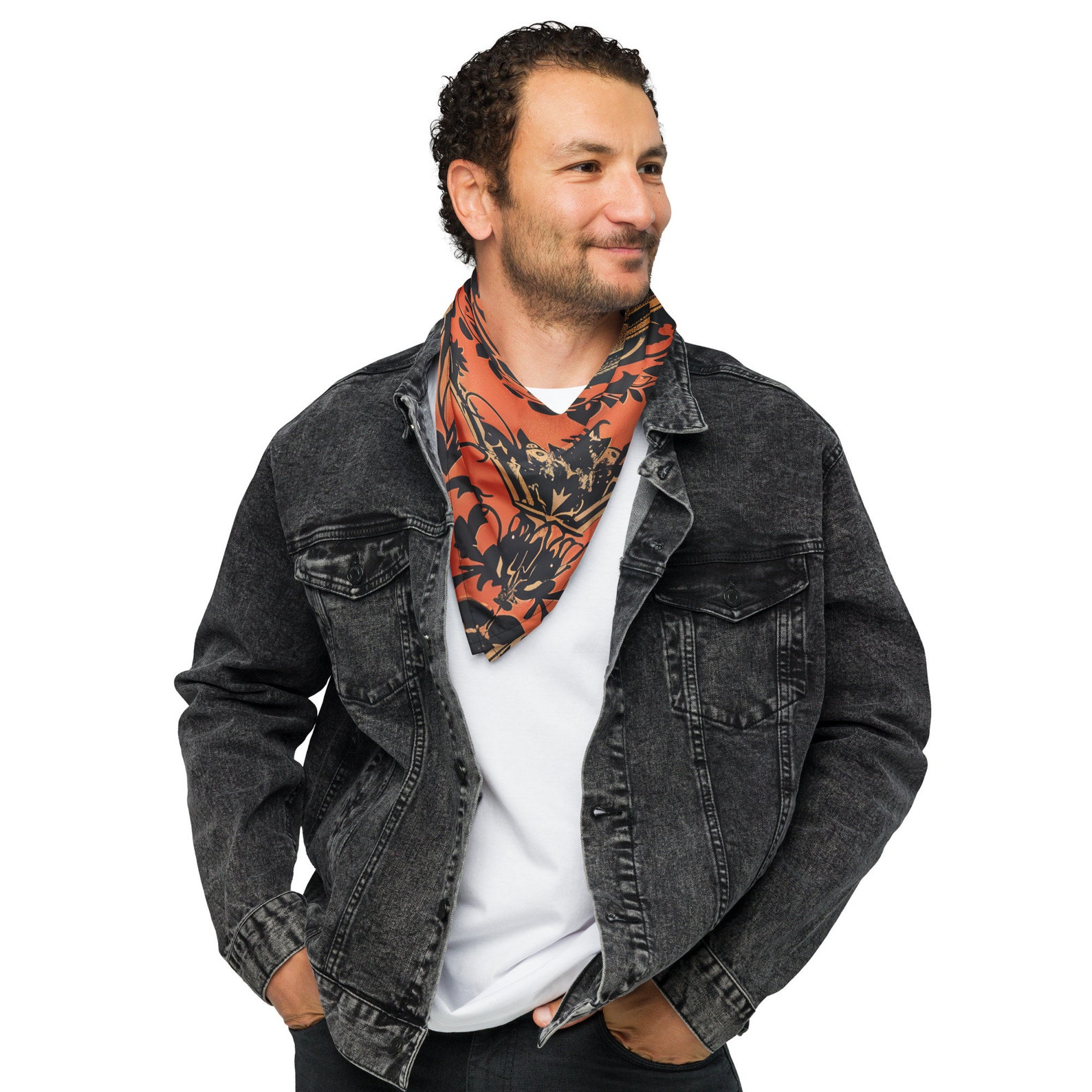 Happy Smiling Buddha Design Bandana, Tapestry, Handkerchief, Scarf ...