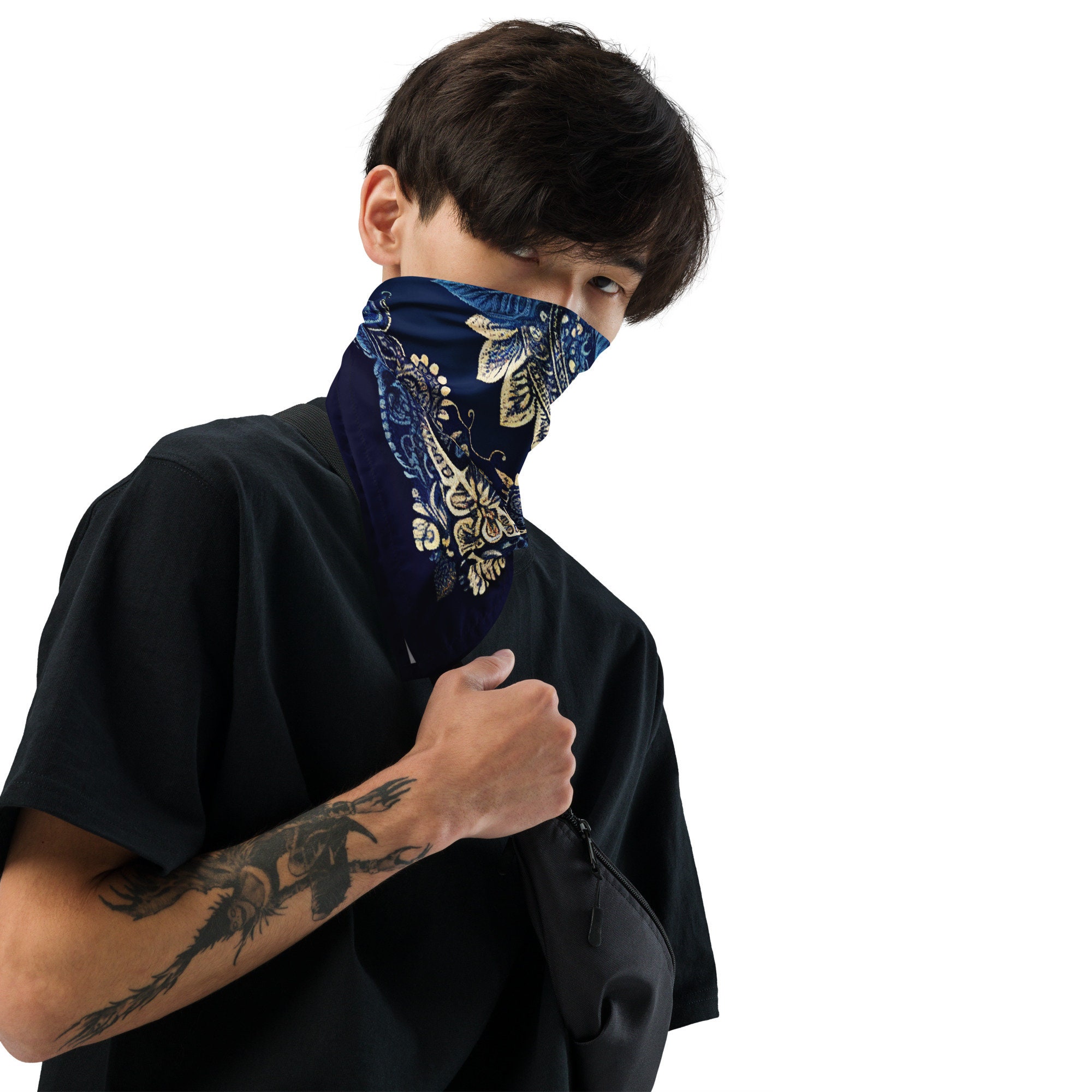Blue Paisley Bandana | Handkerchief | Scarf | Custom Designs | Original ...