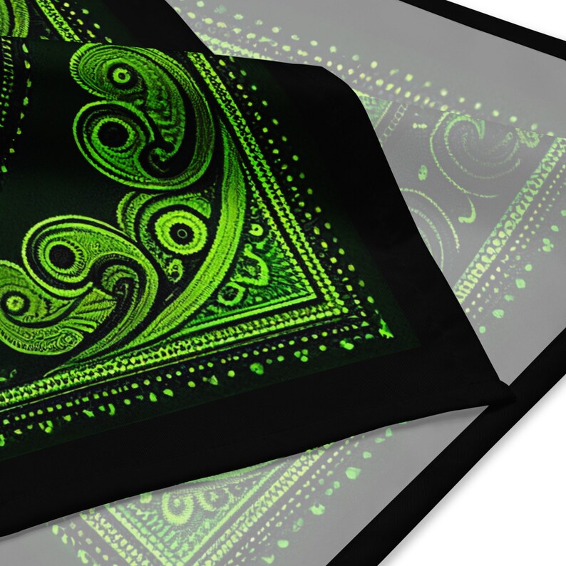 Green Paisley Bandana | Handkerchief | Scarf | Paisley | Original ...