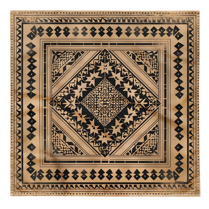 Limited Edition Tan Keffiyeh Design, Bandana, Scarf, Handkerchief ...