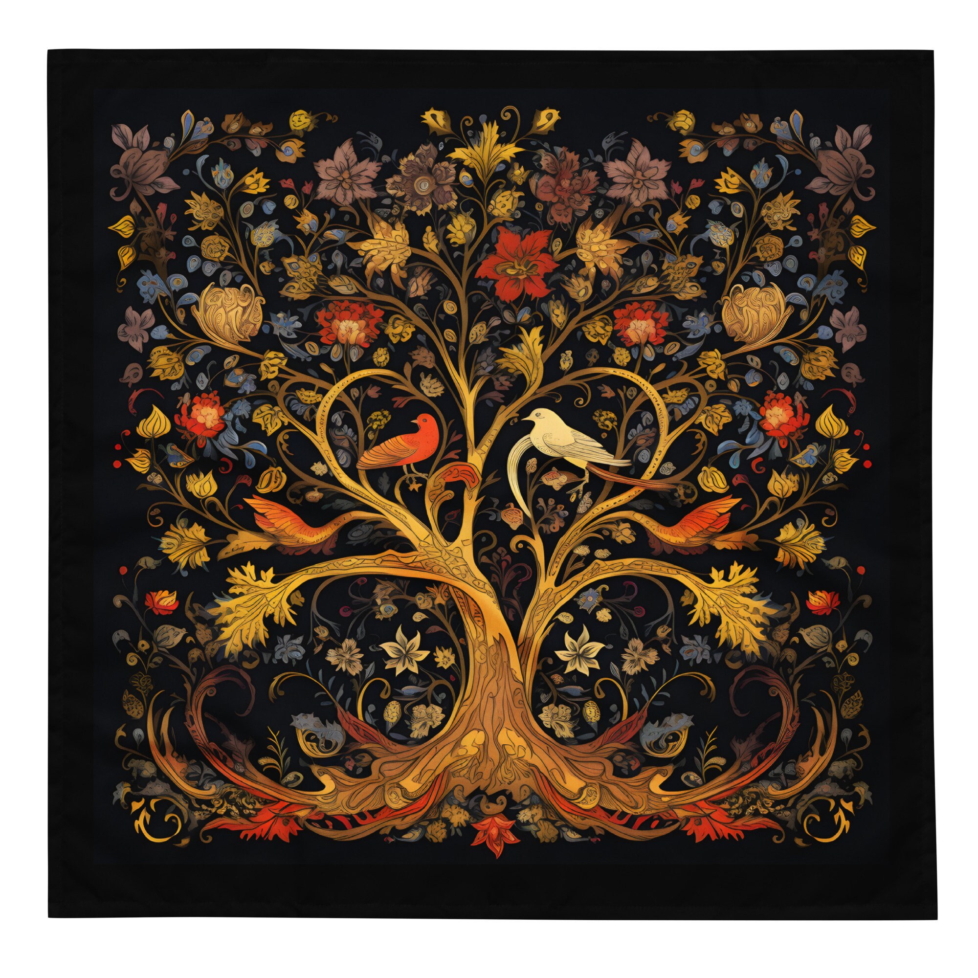 Stylistic Bonsai Tree Bandana, Wall Art, Fabric, Decoration - Etsy