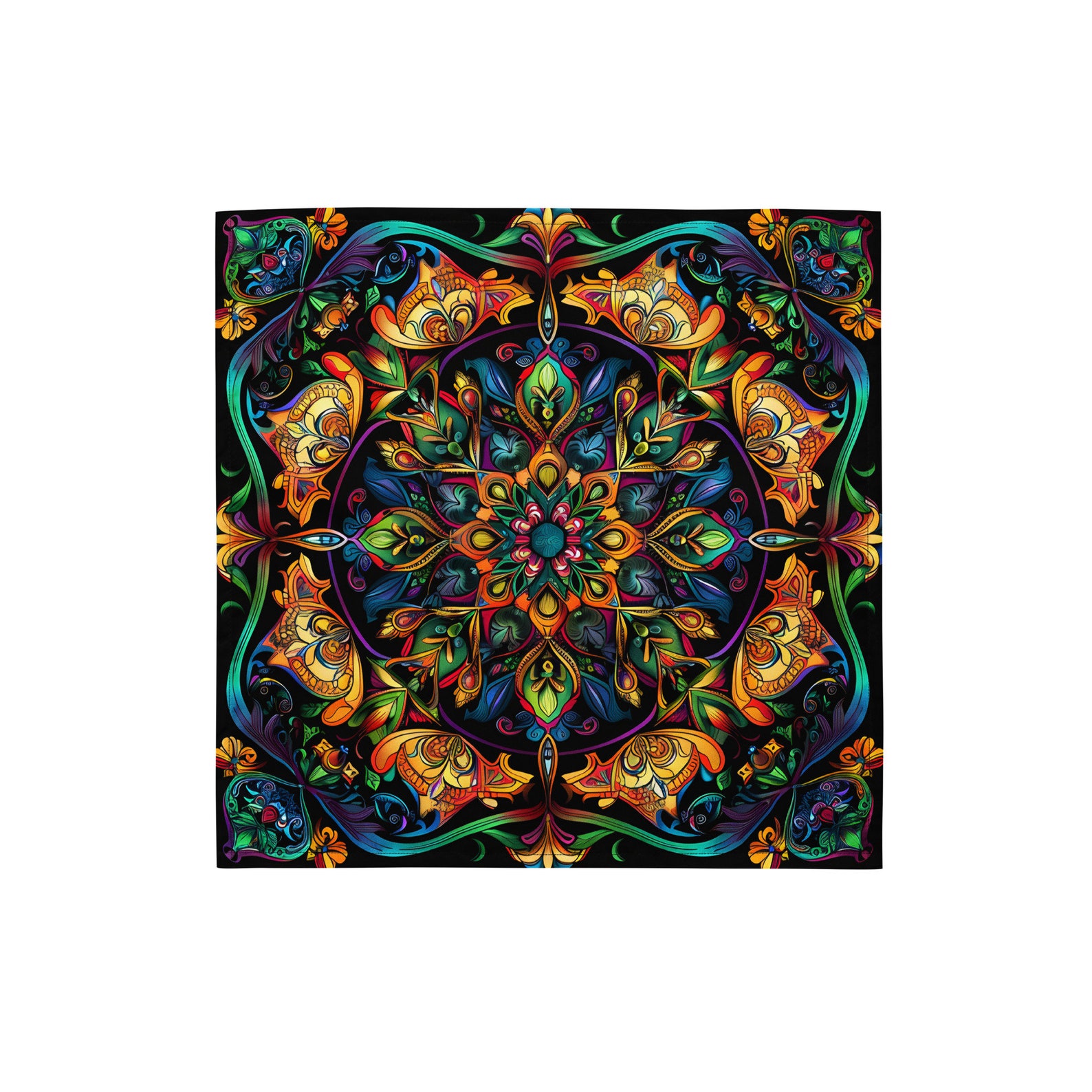 Limited Edition Stained Glass Bandana, Tapestry, Handkerchief, Scarf ...