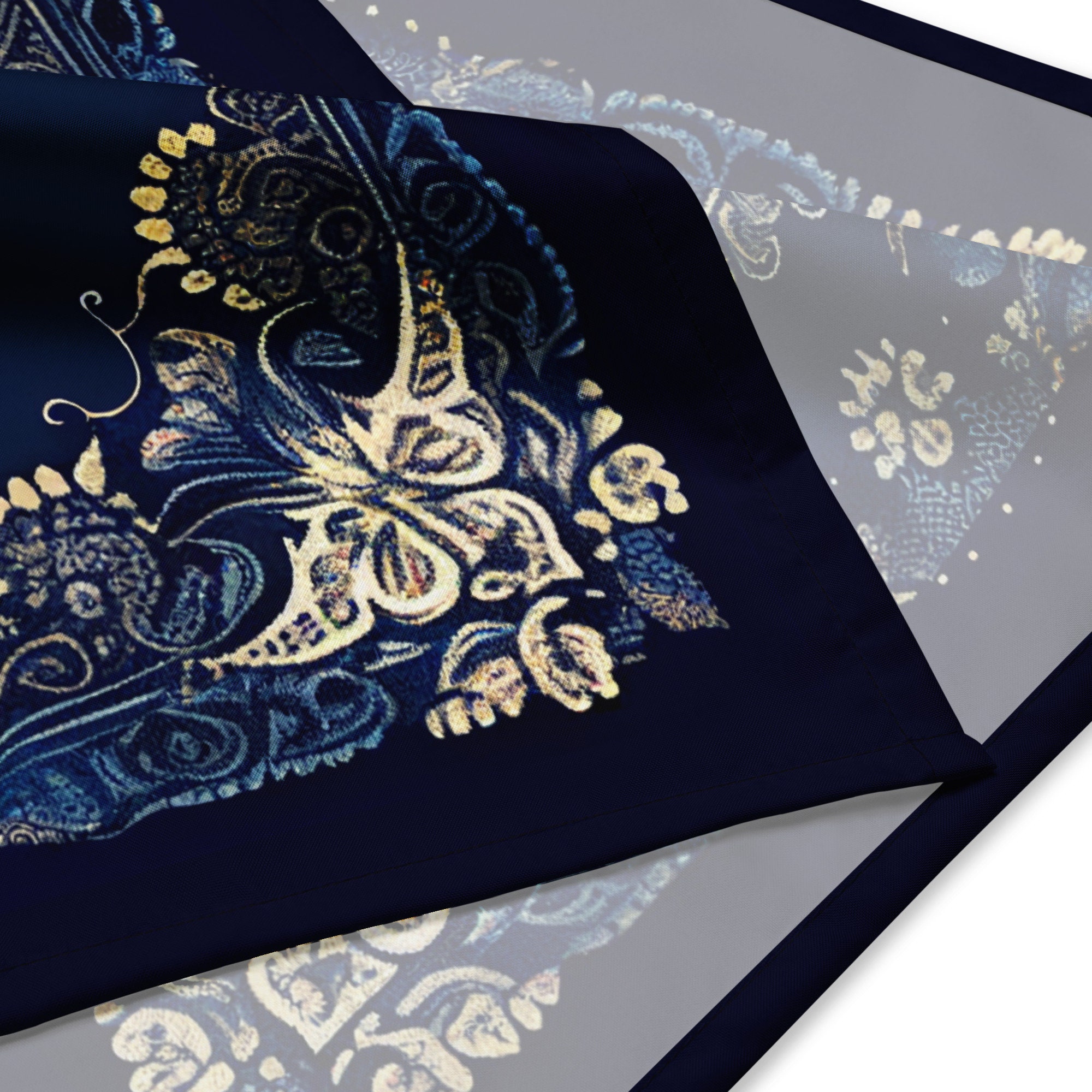 Blue Paisley Bandana | Handkerchief | Scarf | Custom Designs | Original ...