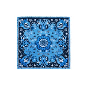 Summer Time Blue Paisley Bandana, Handkerchief, Neck Scarf, House ...