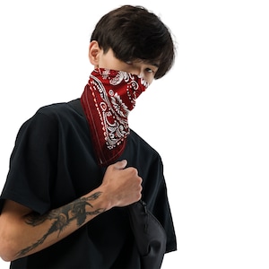 Bandana Red, Neck Bandana Scarf, Pocket Square, Soft Bandanas ...