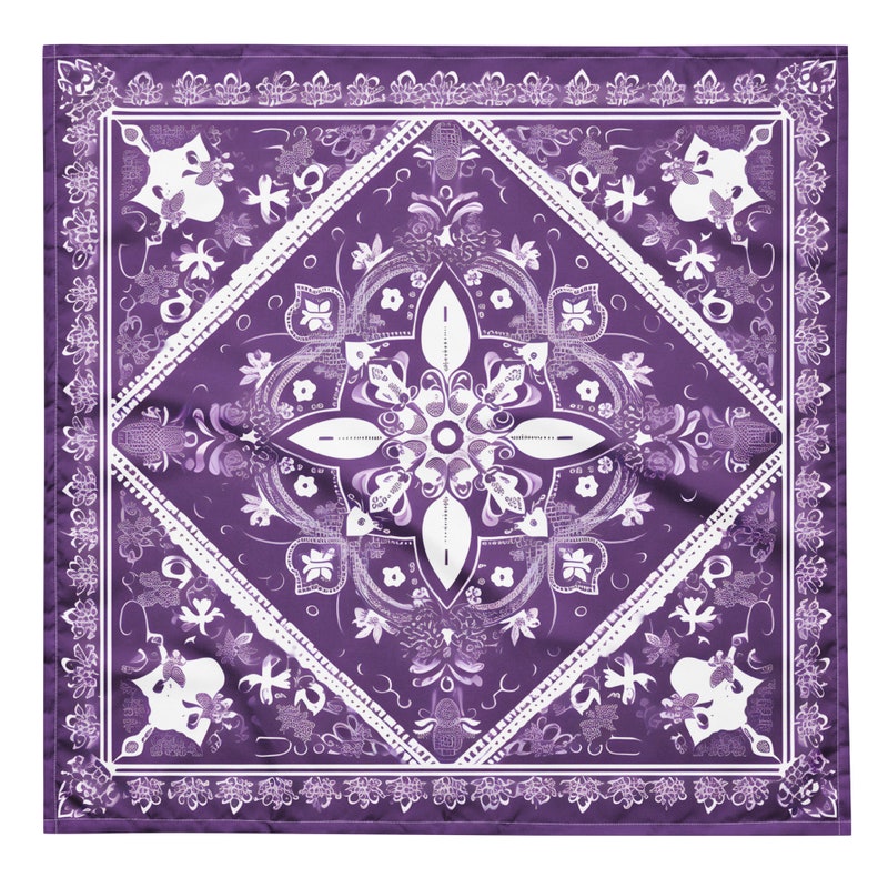 Purple Bandana - Etsy