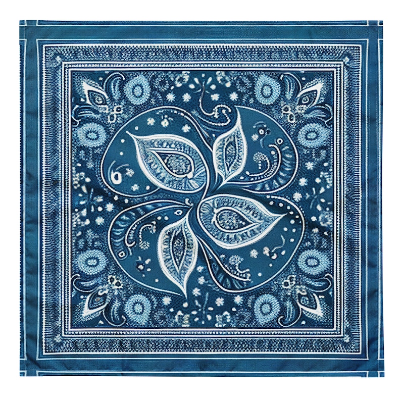 Baby Blue Paisley Bandana | Handkerchief | Scarf | Vintage | Classic ...