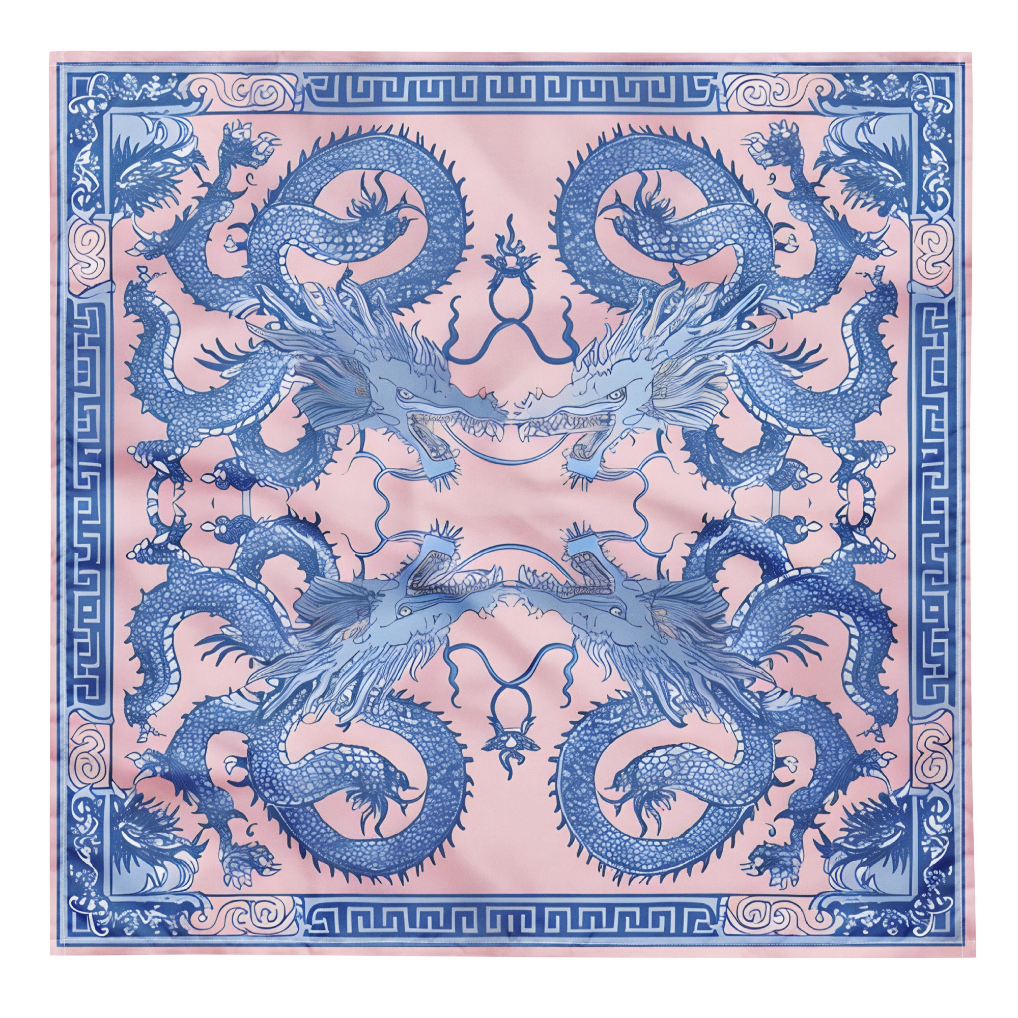 Eastern Dragon Bandana Design, Tapestry, Handkerchief, Scarf, Pocket ...