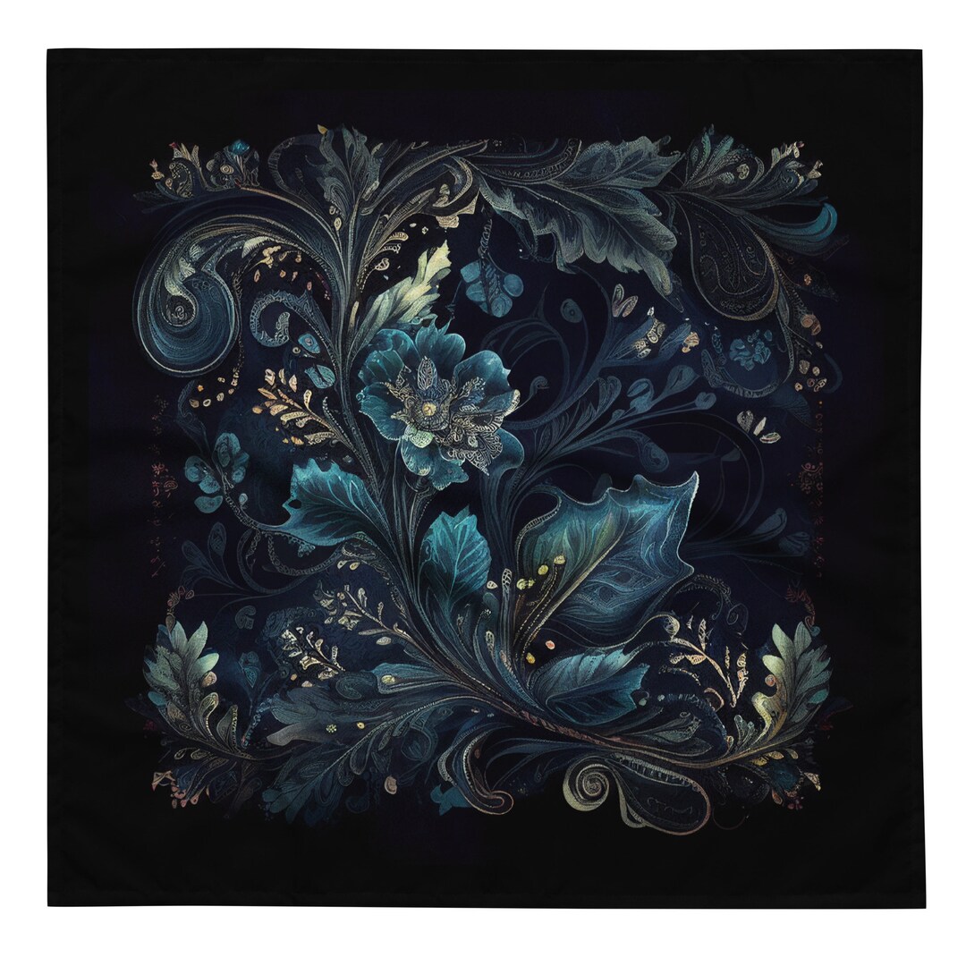 Bandana Magical Blue, Neck Bandana Scarf, Pocket Square, Soft Bandanas ...