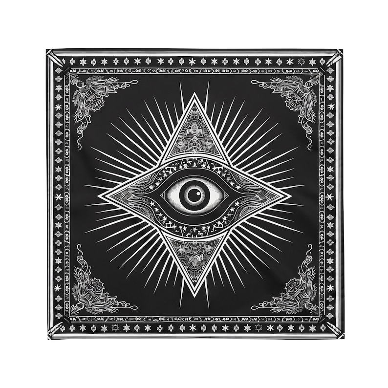 All Seeing Eye Bandana, Tapestry, Handkerchief, Neck Scarf, House ...