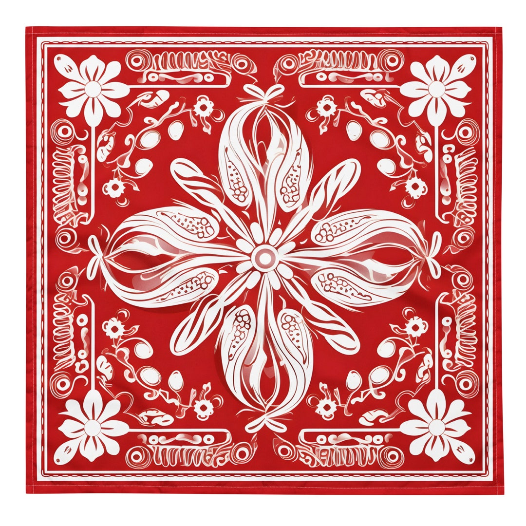 Red Bandana Handkerchief Scarf Vintage Classic Original - Etsy