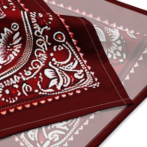 Bandana Red, Neck Bandana Scarf, Pocket Square, Soft Bandanas ...