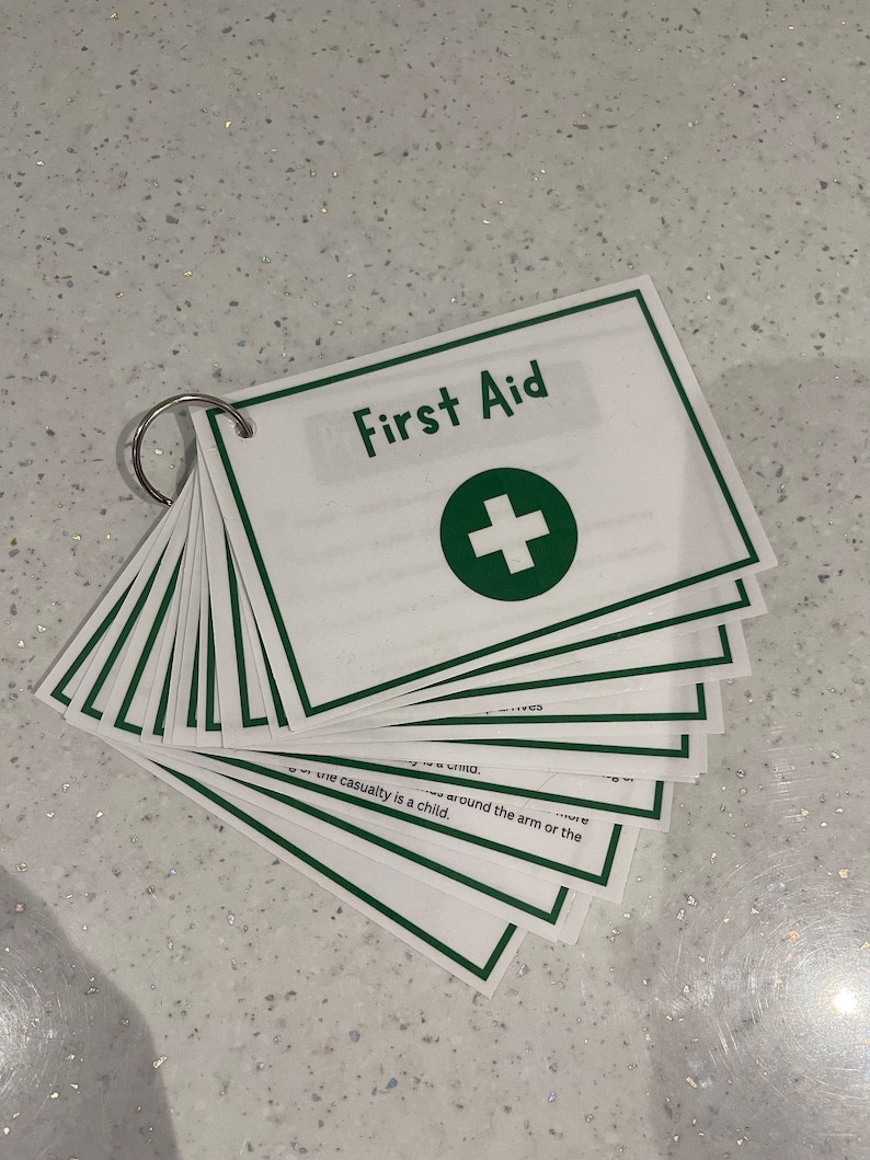 Downloadable First Aid Flash Cards - Etsy