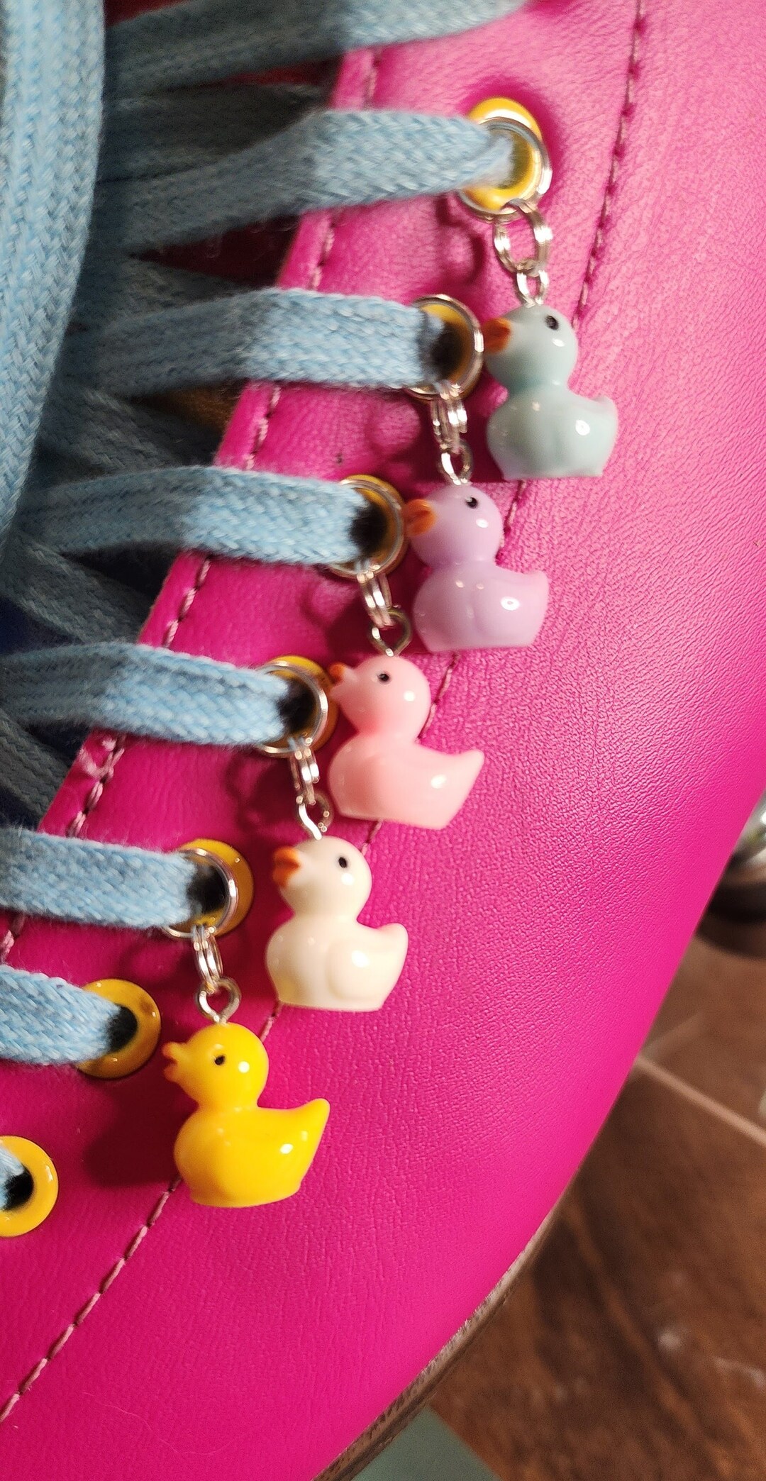 Tiny Rubber Ducky Skate or Shoe Lace Charm (5 Colors!) - Etsy