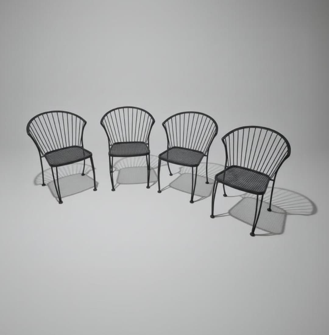 Carolina Forge by Woodard Pinecrest Dining Chairs (set of Four) - Etsy