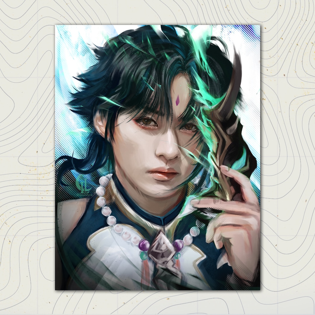 Lee Know X Xiao - Stray Kids X Genshin Impact (approx A5 Art Print) SKZ - Wall Art - Poster ...
