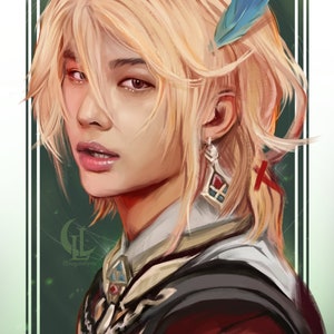 Hyunjin - Stray Kids, Kaveh from Genshin Auswirkungen Crossover (ca. A5 ...