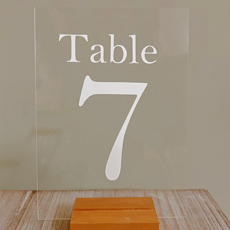 Acrylic Table Numbers - Etsy