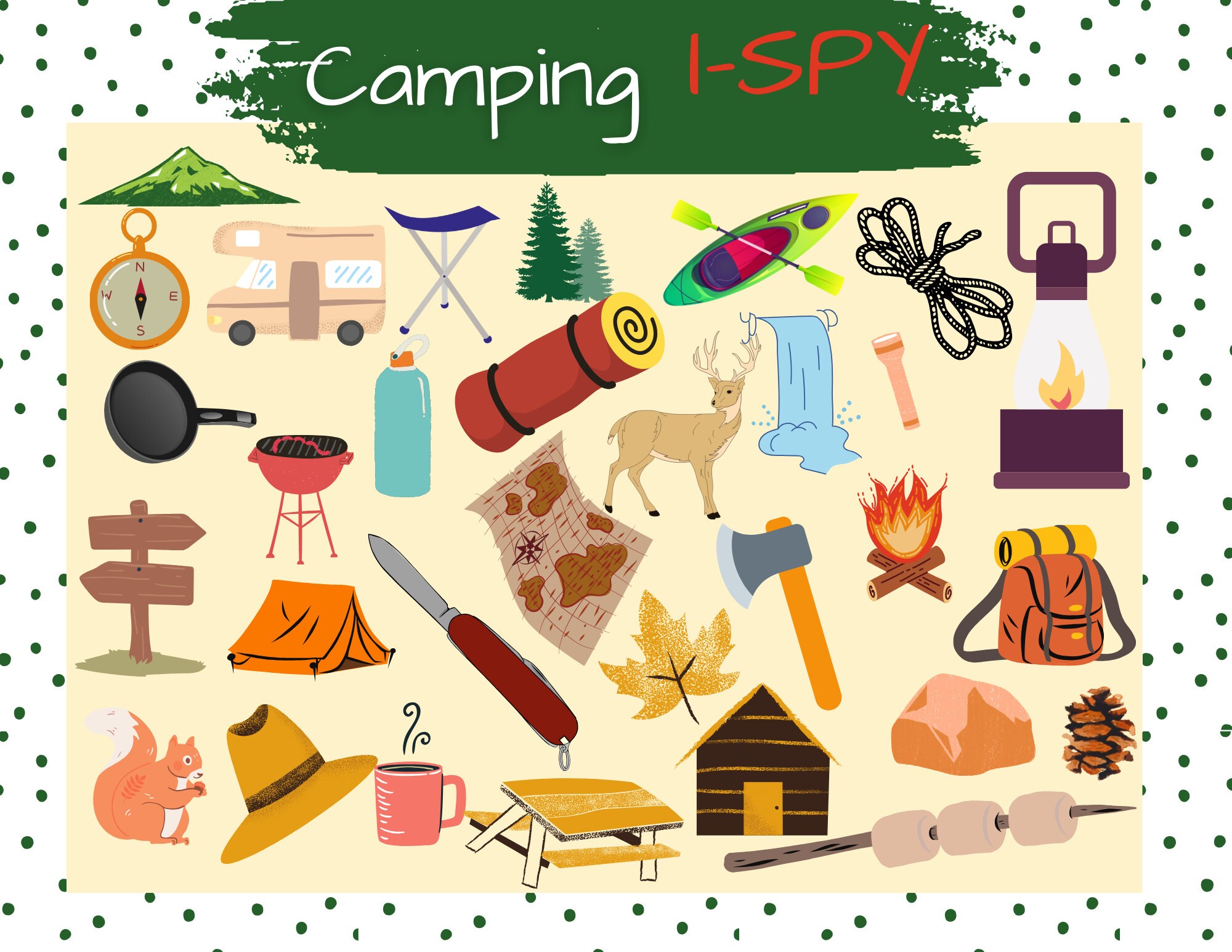 Camping I-spy Game - Etsy