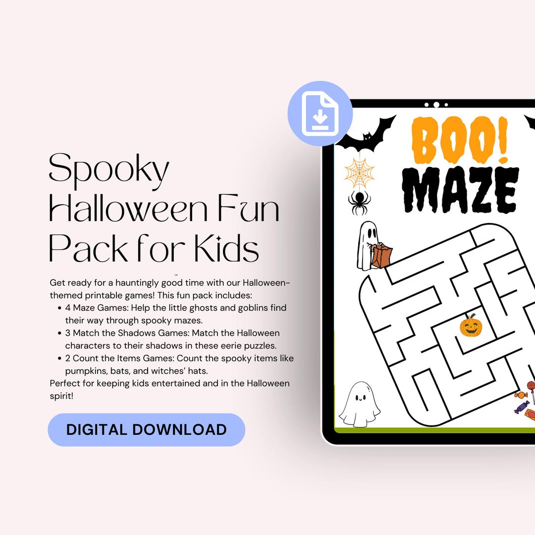 Spooky Halloween Fun Pack for Kids - Etsy