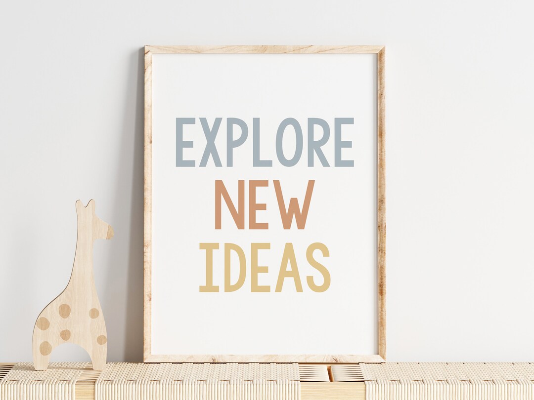 DIGITAL FILE Explore New Ideas Print Discover New - Etsy