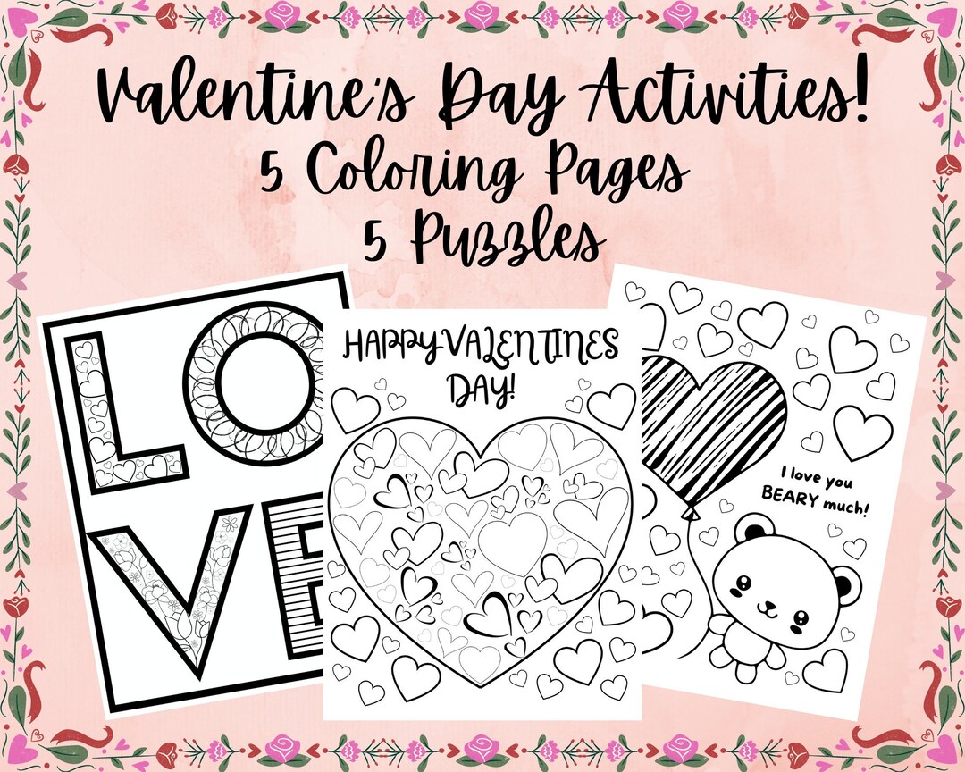 10 Valentine's Day Printables, Valentine's Day Coloring Pages and ...