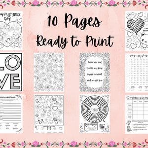10 Valentine's Day Printables, Valentine's Day Coloring Pages and ...