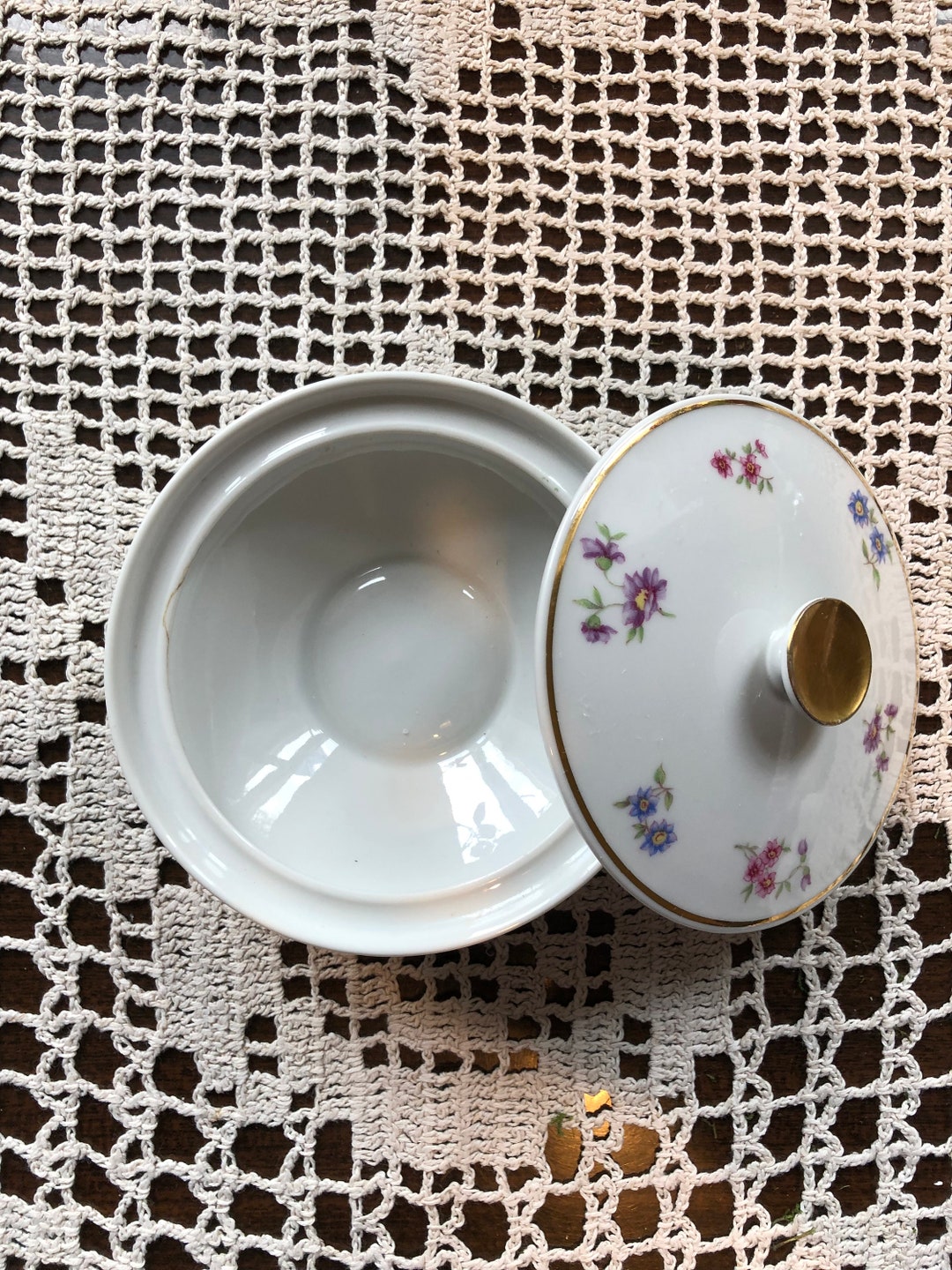 Vintage H&C Selb Bavaria Heinrich Anmut Covered Sugar Bowl Trinket Dish - Etsy