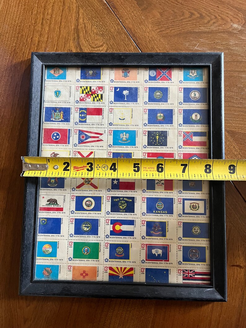 1976 13-cent US Stamps Bicentennial State Flags, Full Sheet of 50. - Etsy