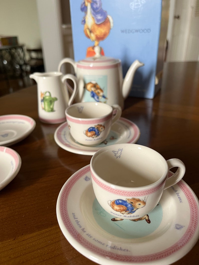 Vintage Wegewood Beatrix Potter Peter Rabbit Child’s Tea Set - Etsy