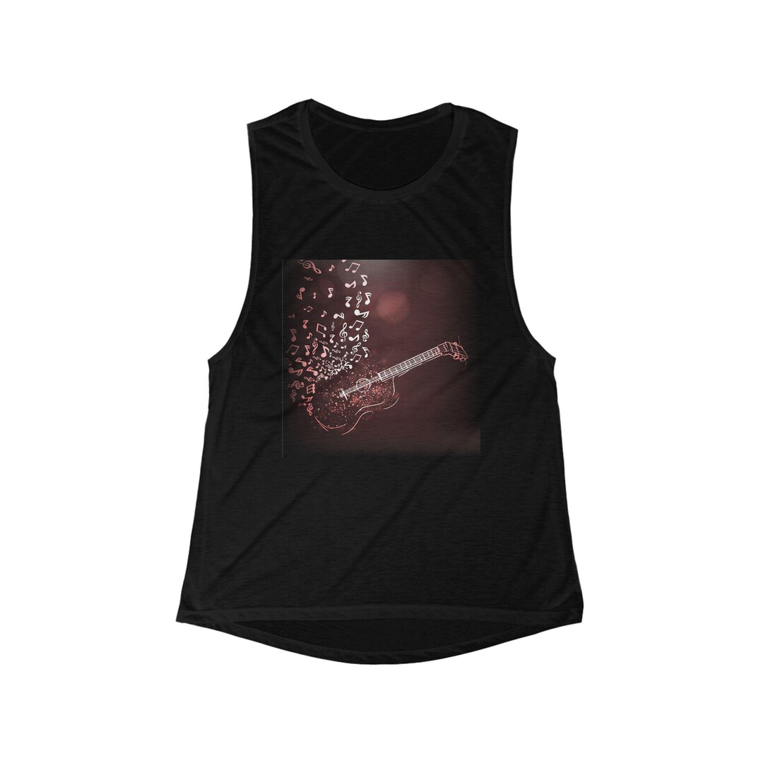 Musical Notes Flowy Tank Top for Women, Perfect for Concerts, Music ...