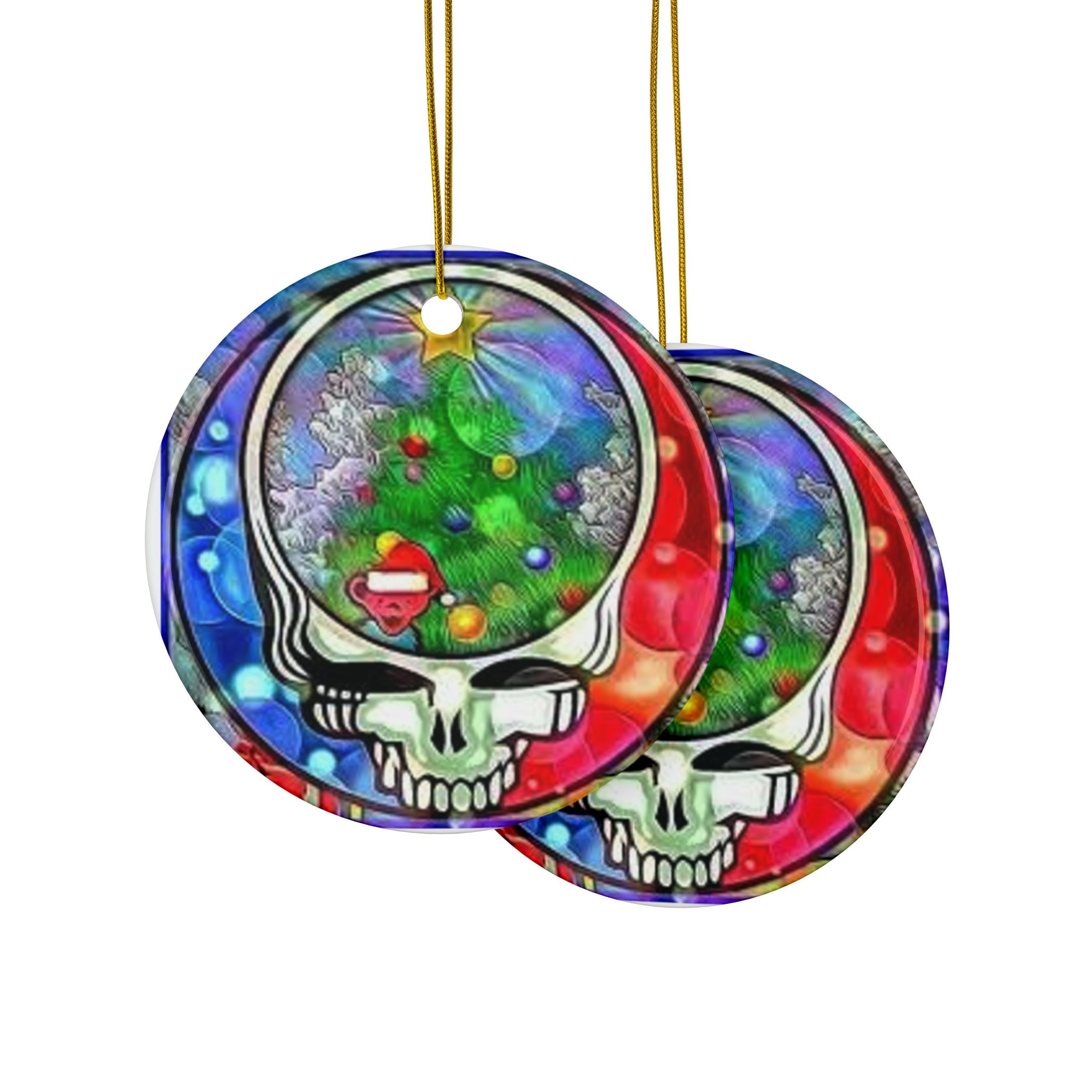 Grateful Dead Christmas Steal Your Face Ceramic Ornaments 1pc, 3pcs ...
