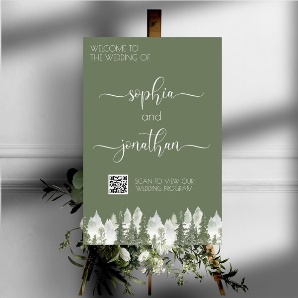 Qr Code Wedding Poster - Etsy