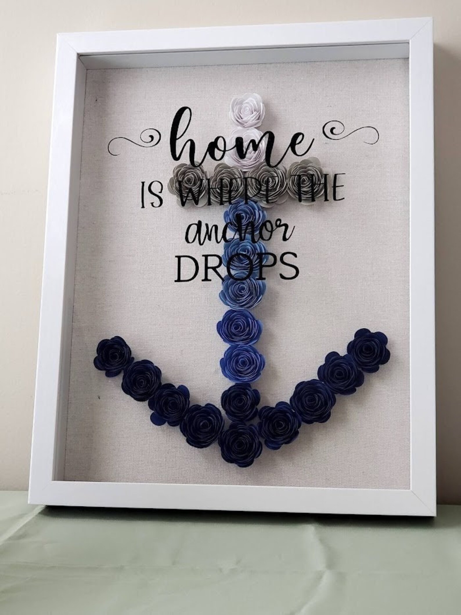 Home is Where the Anchor Drops Shadow Box - Etsy