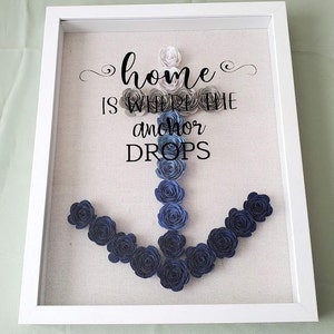 Home is Where the Anchor Drops Shadow Box - Etsy