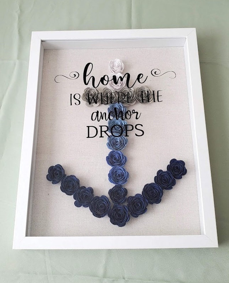 Home is Where the Anchor Drops Shadow Box - Etsy