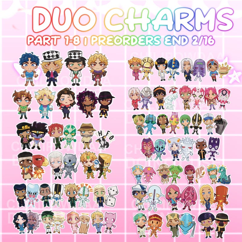 Anime Keychain Jjba - Etsy