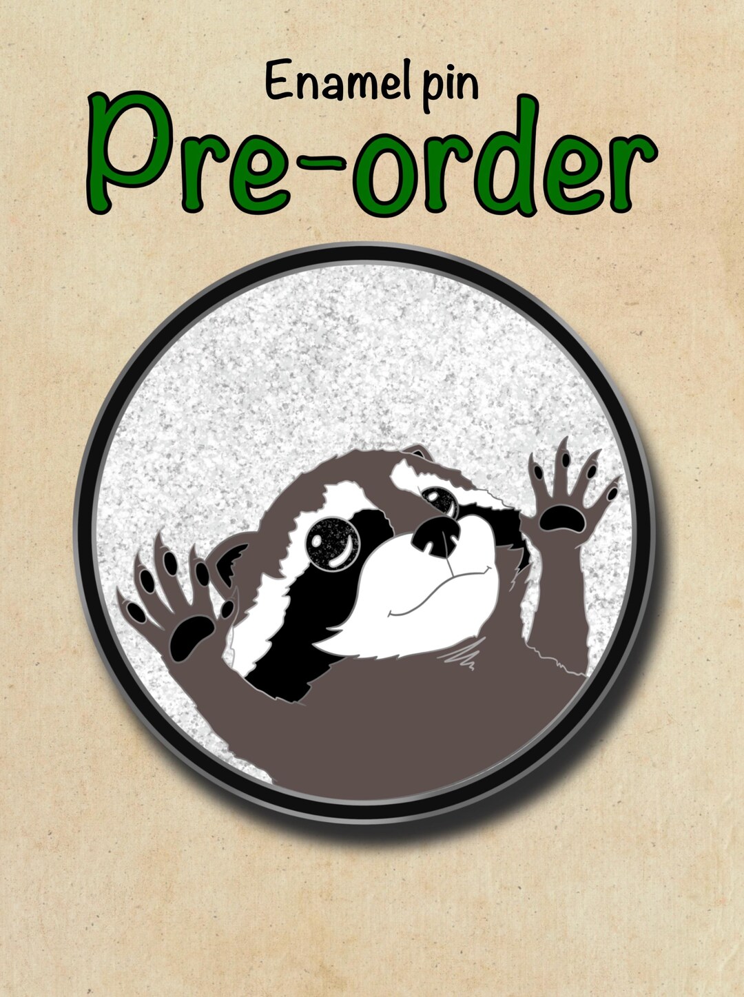 Spinning Raccoon Hard Enamel Pin Pedro PRE-ORDER - Etsy