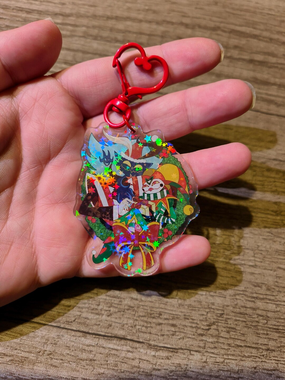 Helluva Boss Acrylic Keychain- Merry Sinsmas - Etsy