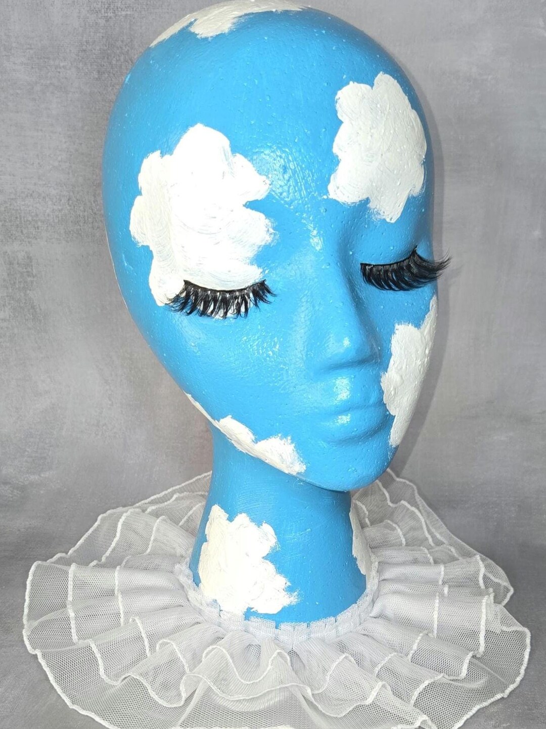 Fun and Uniquely Decorated Styrofoam Female Mannequin Head With False ...