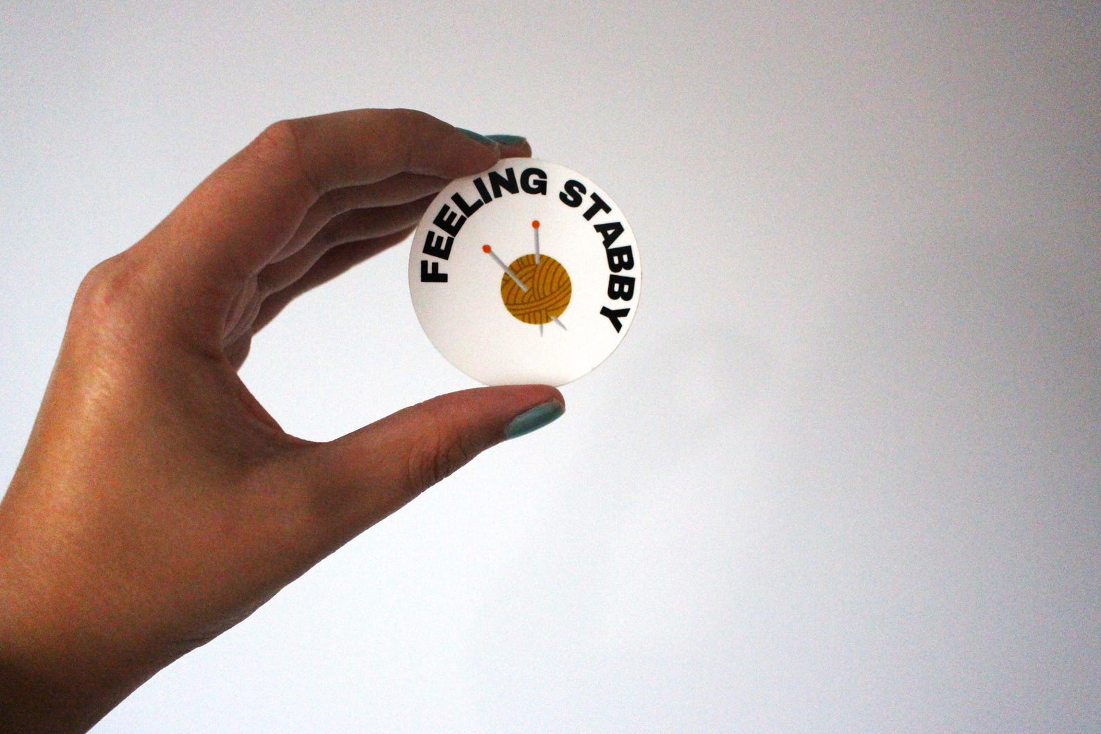 Feeling Stabby | 2 Inch Vinyl Sticker Knitting Crochet Homemade Craft ...