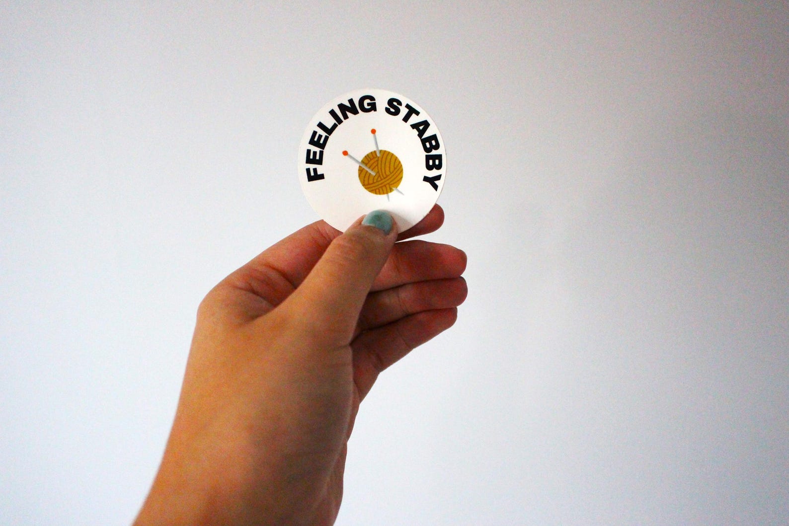 Feeling Stabby | 2 Inch Vinyl Sticker Knitting Crochet Homemade Craft ...