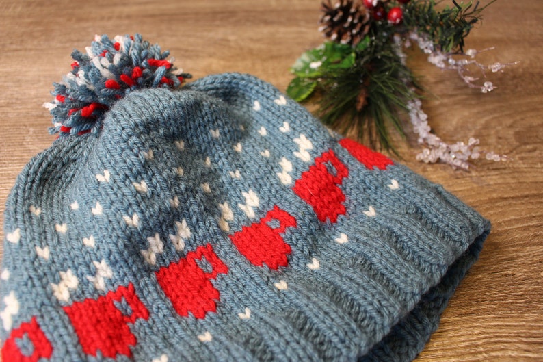 COZY MUG HAT | Easy Coffee Hot Chocolate Tea Mug Fair Isle Knit Unisex ...