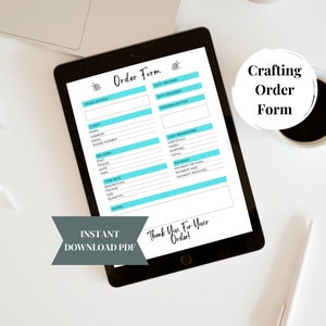 Craft Custom Order Form PDF | Easy Printable Single Page Knitting ...