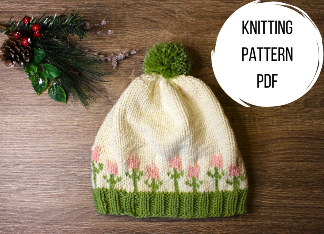 SPRING BLOSSOM HAT | Easy Tulip Flower Floral Edge Pom Pom Pattern ...