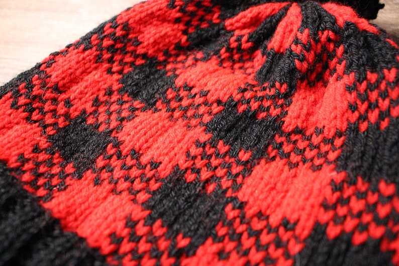BUFFALO PLAID HAT | Easy Buffalo Plaid Hat Knitting Pattern Digital ...